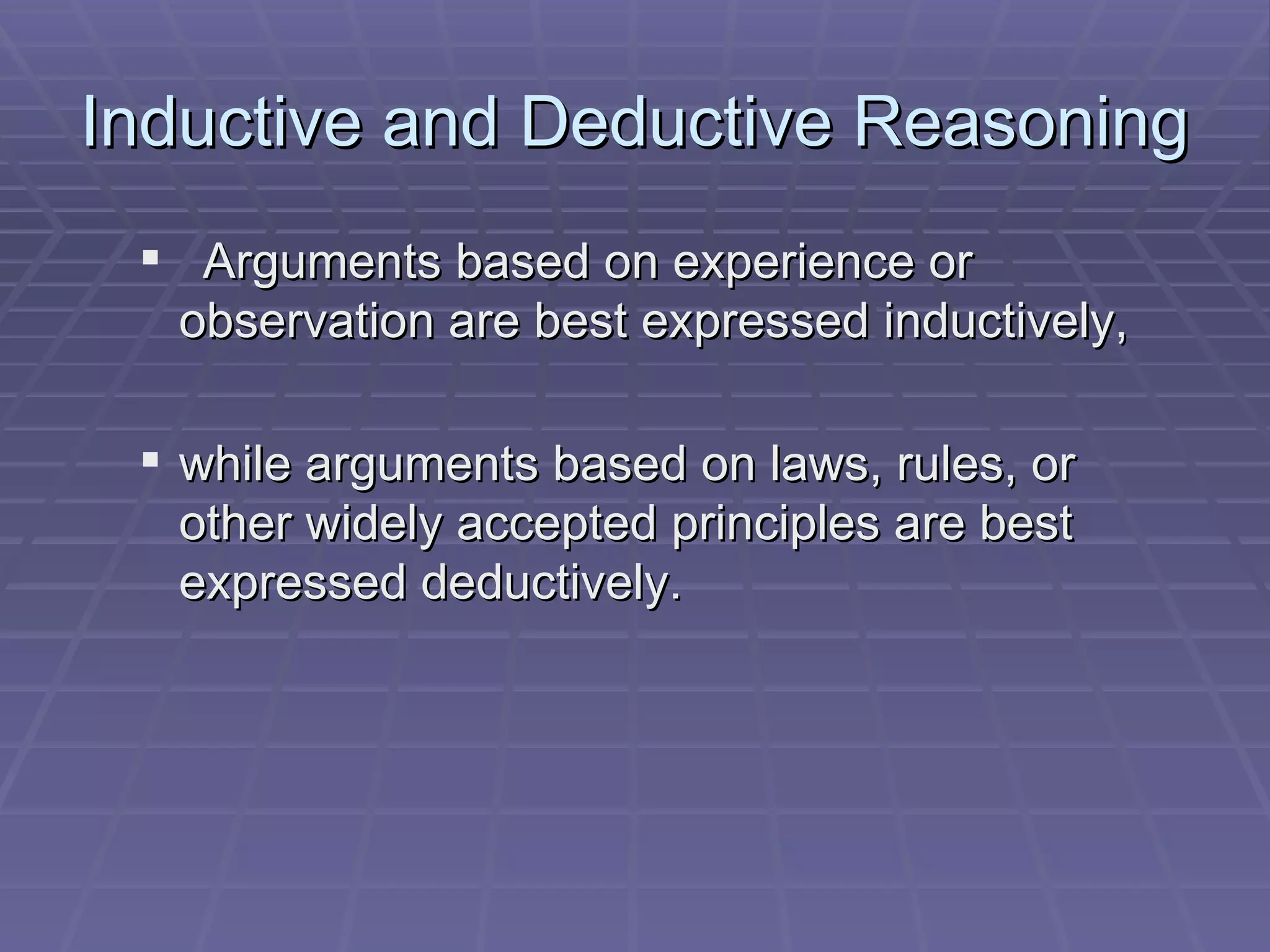 Inductive and deductive reasoning | PPT