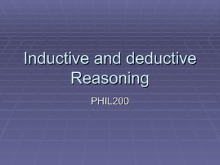 Inductive and deductive reasoning | PPT