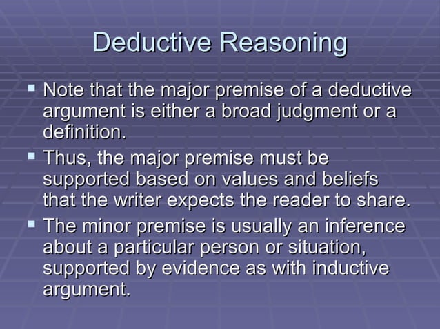 Inductive and deductive reasoning | PPT