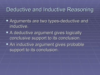 Inductive and deductive reasoning | PPT