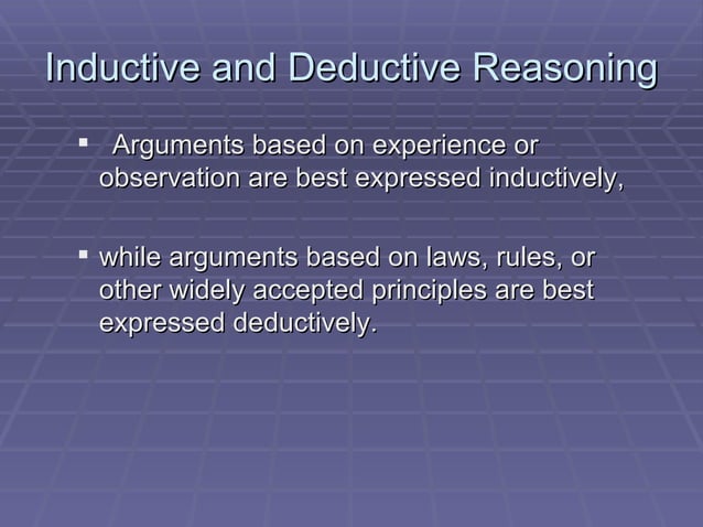 Inductive and deductive reasoning | PPT