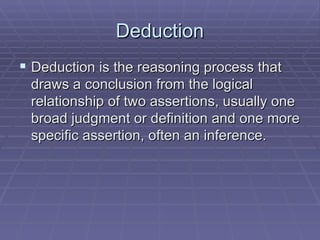 Inductive and deductive reasoning | PPT