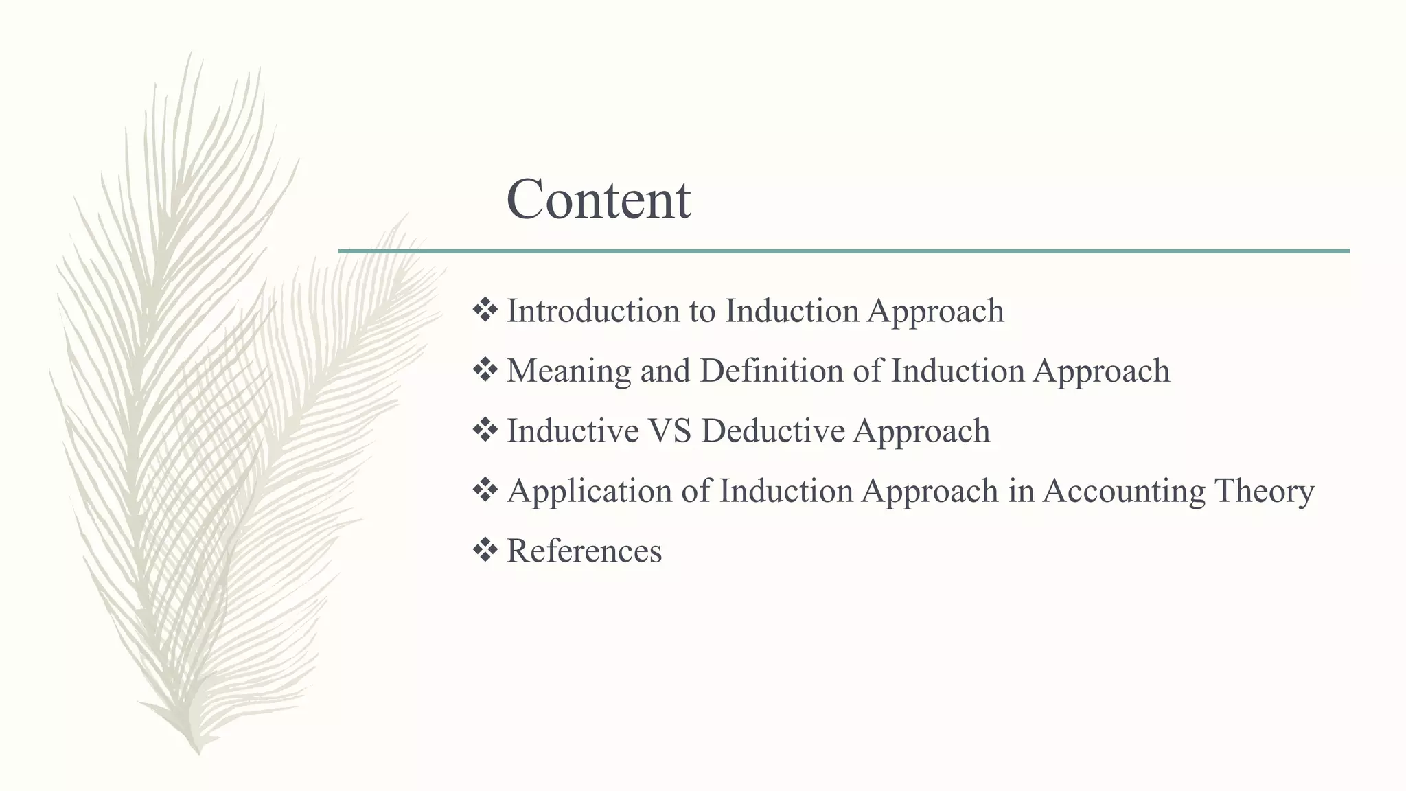 Inductive Approach in Accounting Theory | PPTX