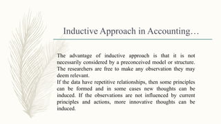 Inductive Approach in Accounting Theory | PPTX