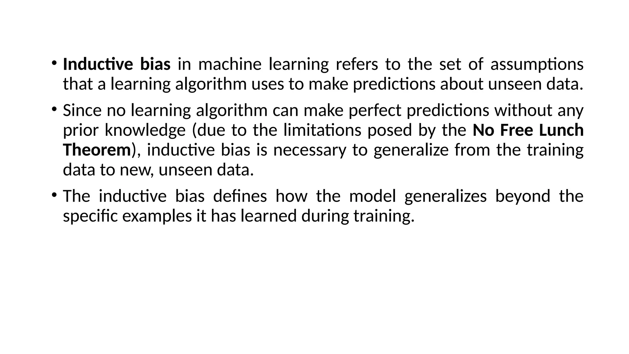 Inductive Bias and various characteristics of inductive bias.pptx
