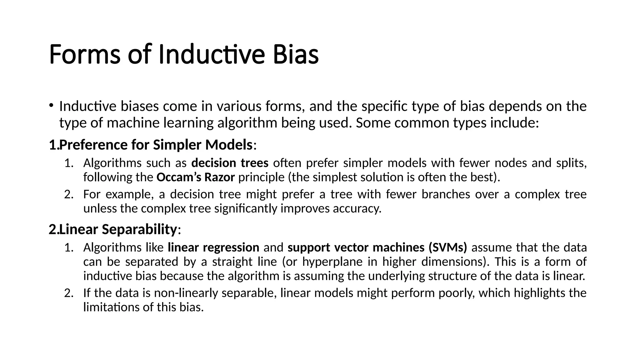 Inductive Bias and various characteristics of inductive bias.pptx