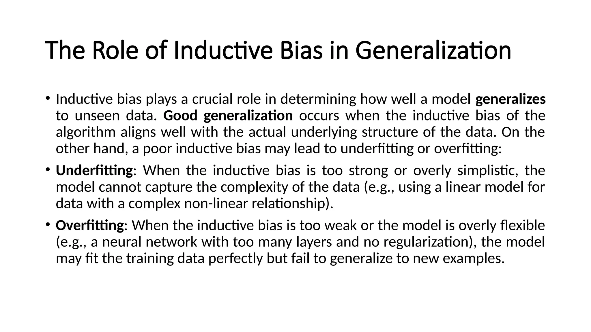 Inductive Bias and various characteristics of inductive bias.pptx