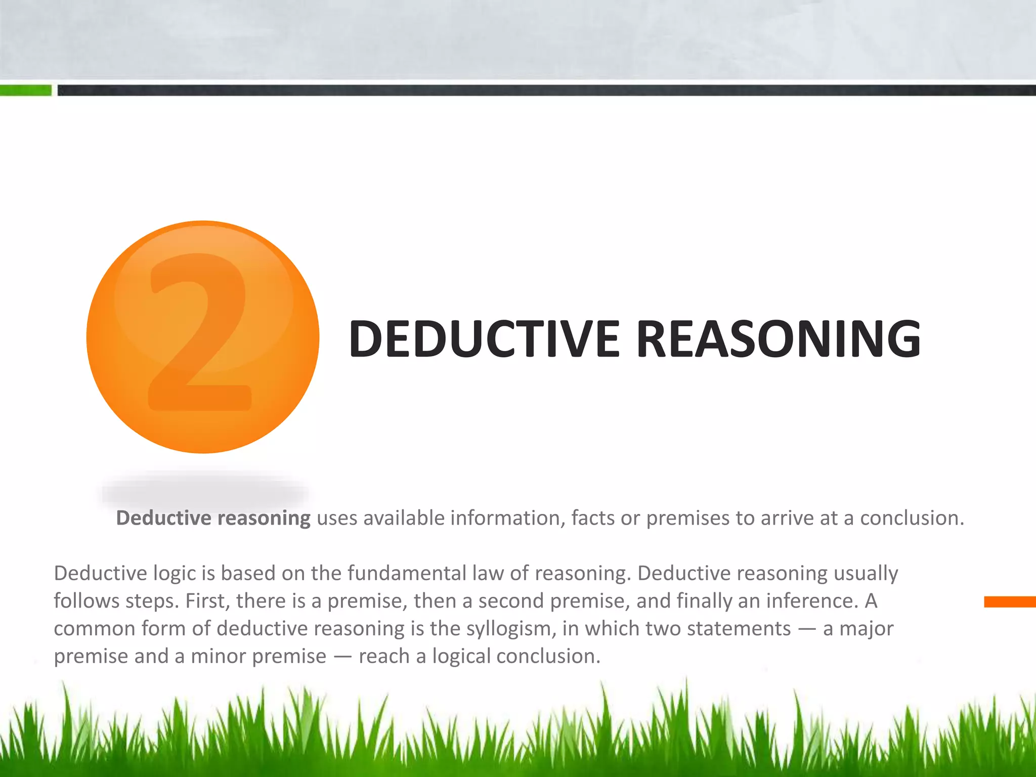 Inductive & deductive reasoning (advance research methodology) | PPTX