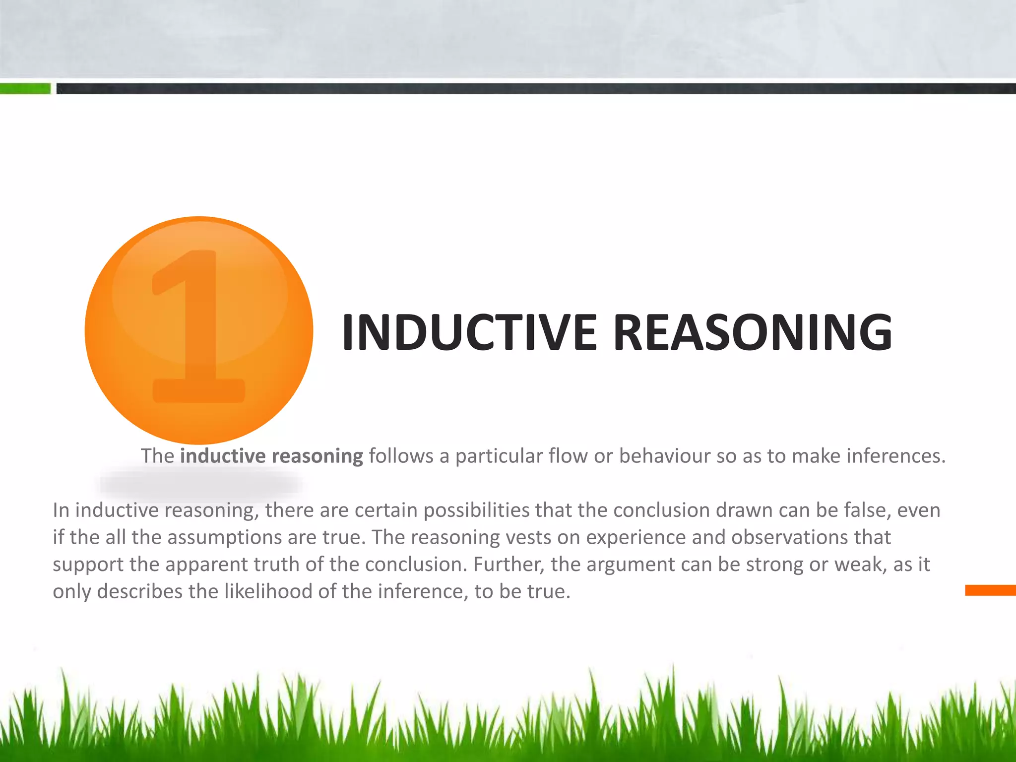 Inductive & deductive reasoning (advance research methodology) | PPTX