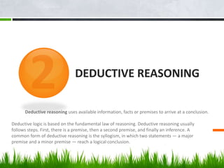Inductive & deductive reasoning (advance research methodology) | PPTX