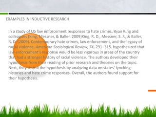 Inductive & deductive reasoning (advance research methodology) | PPTX