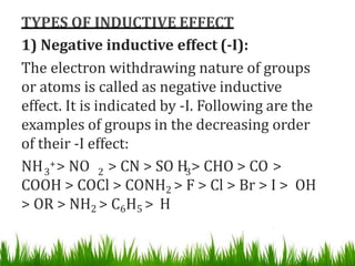 Inductive effect and mesomeric effect | PPTX