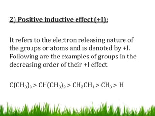 Inductive effect and mesomeric effect | PPTX