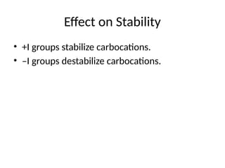 Inductive effect, its types, applications | PPTX