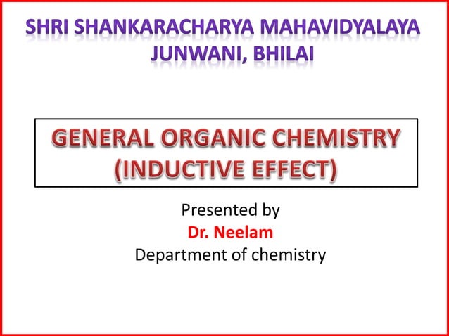Inductive effect pptx | PDF | Chemistry | Science