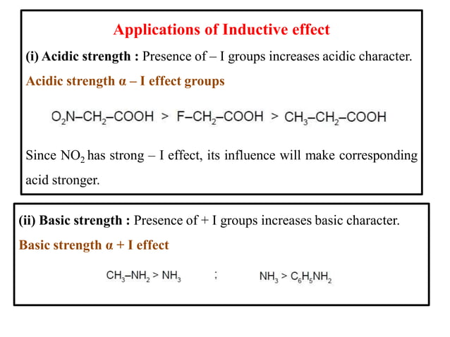 Inductive effect pptx | PDF | Chemistry | Science