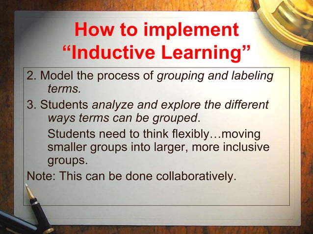 Inductive Learning Examples.ppt | Educational Assessment | Education