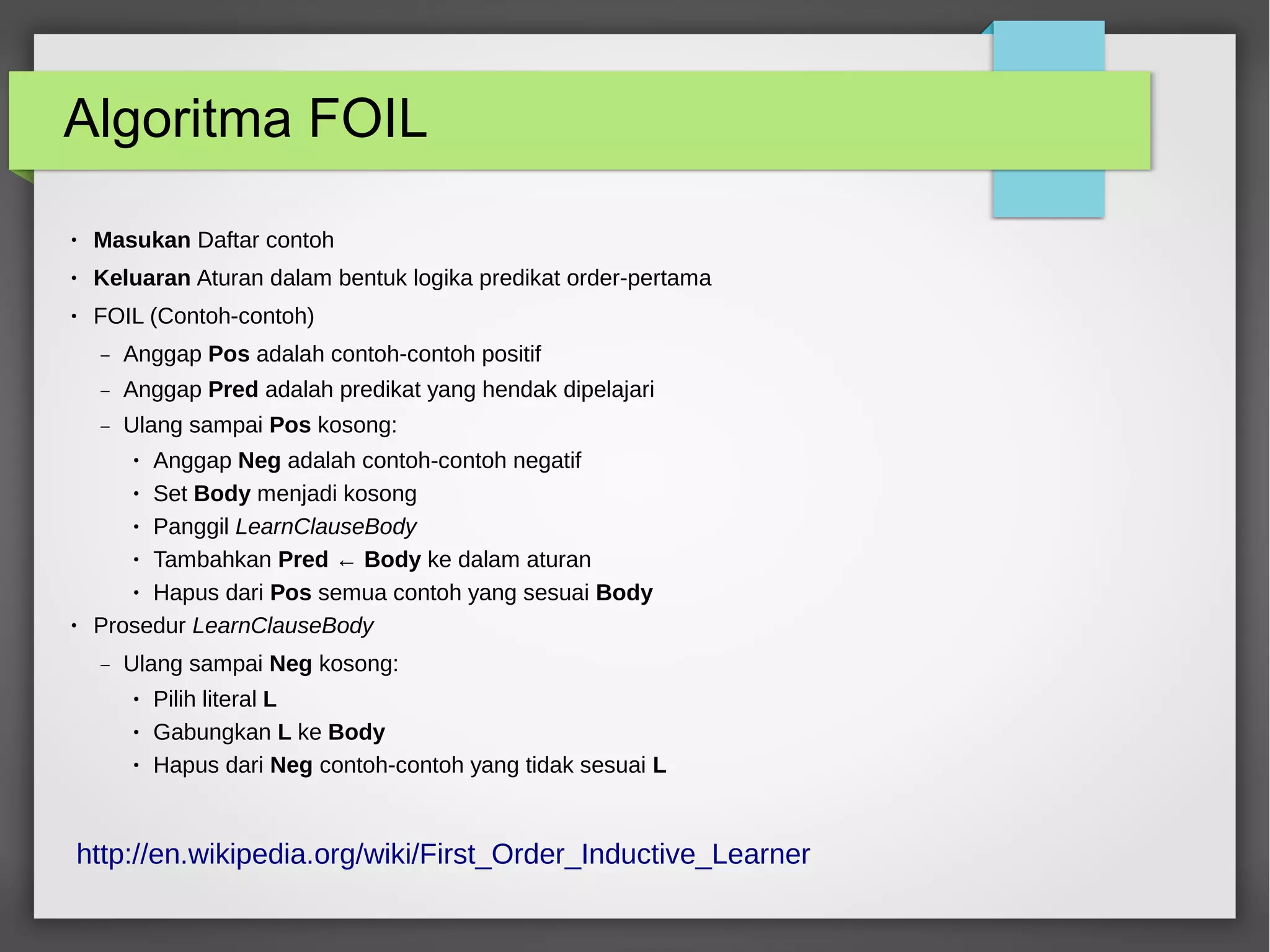 Inductive Logic Programming | PPT