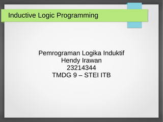 Pemrograman Logika Induktif (Inductive Logic Programming) | PDF