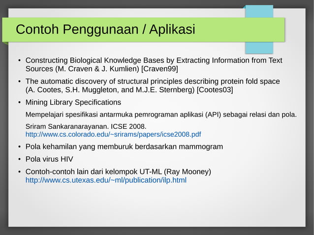 Pemrograman Logika Induktif (Inductive Logic Programming) | PPT