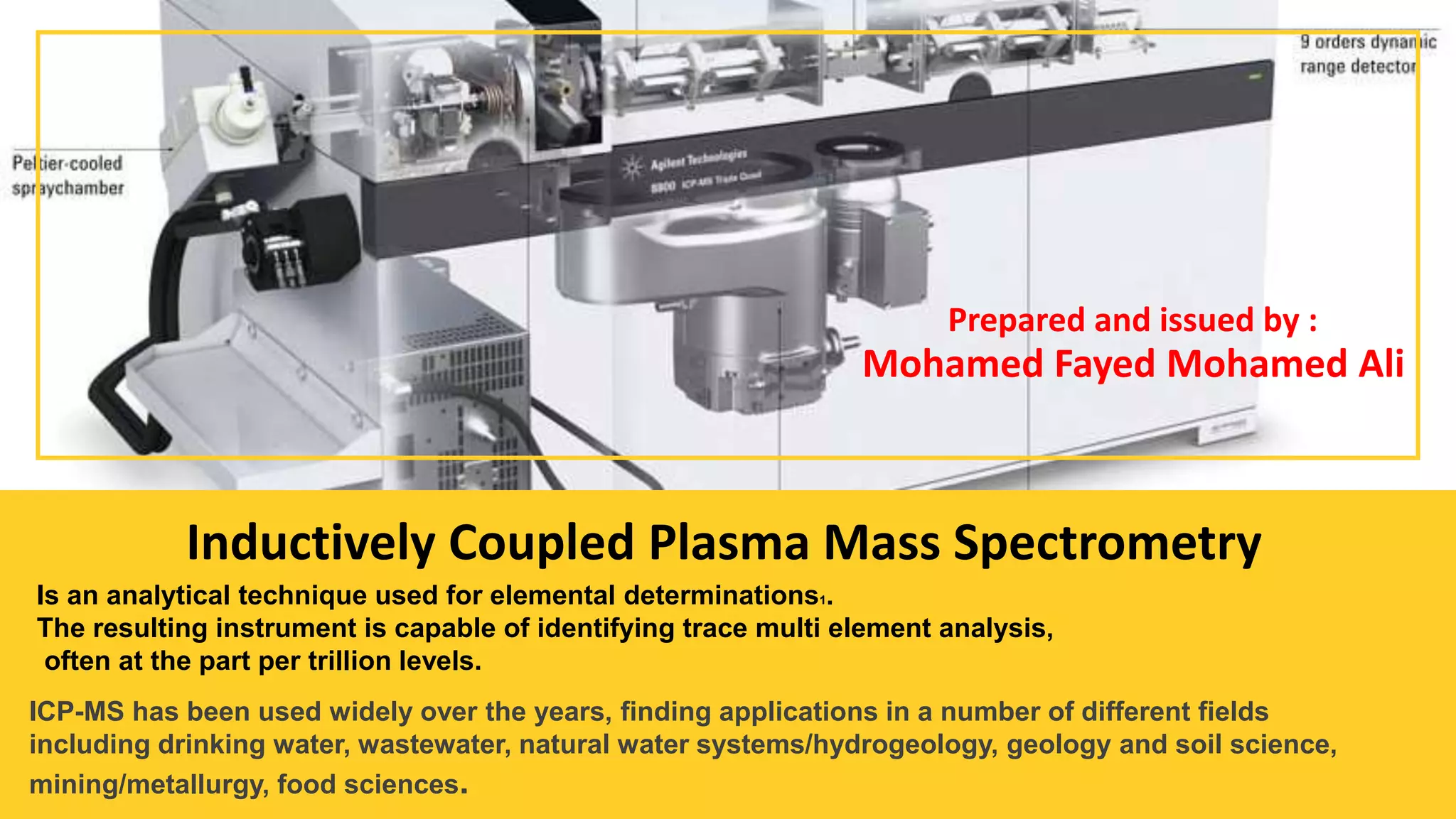 Inductively coupled plasma mass spectrometry | PPTX