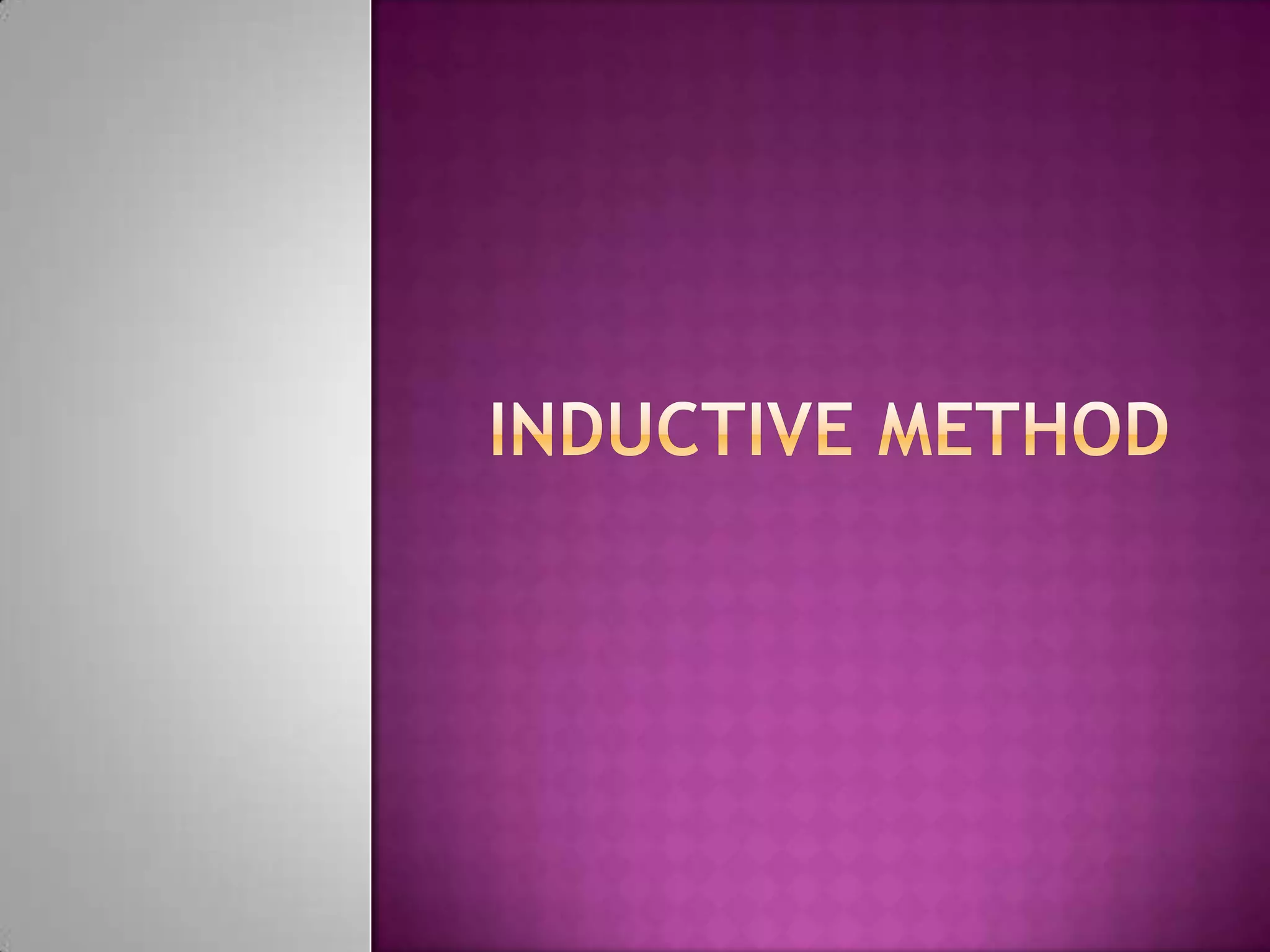 Inductive Method | PPTX