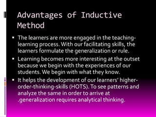 Inductive method by Anna Mapeth Evangelista | PPTX