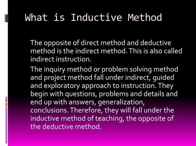 Inductive method by Anna Mapeth Evangelista | PPTX