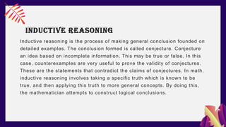 Mathematics chapter 3; Inductive reasoning | PPTX