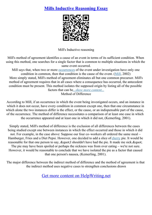 Inductive Reasoning Essay | PDF