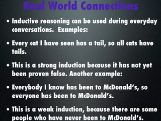 Inductive Reasoning Real Life Examples