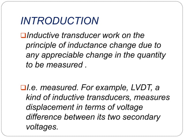 Inductive transducer | PPTX | Physics | Science