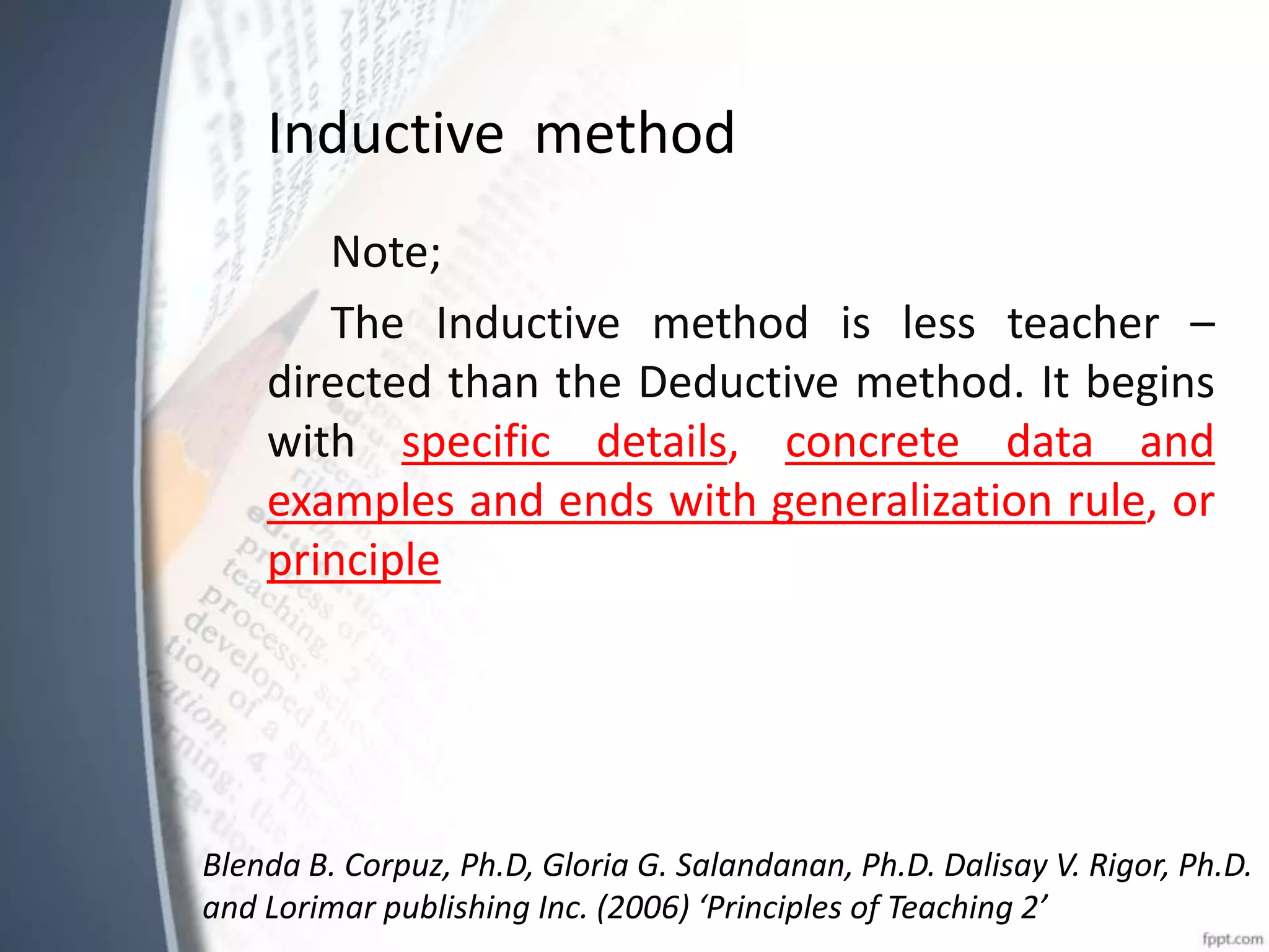 Inductive vs Deductive Method | PPTX