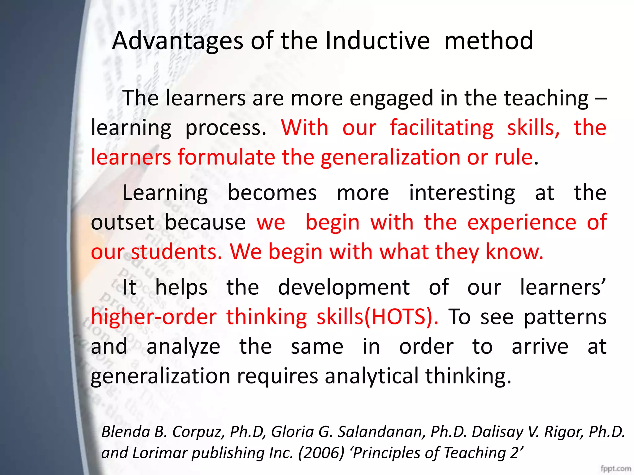 Inductive vs Deductive Method | PPTX