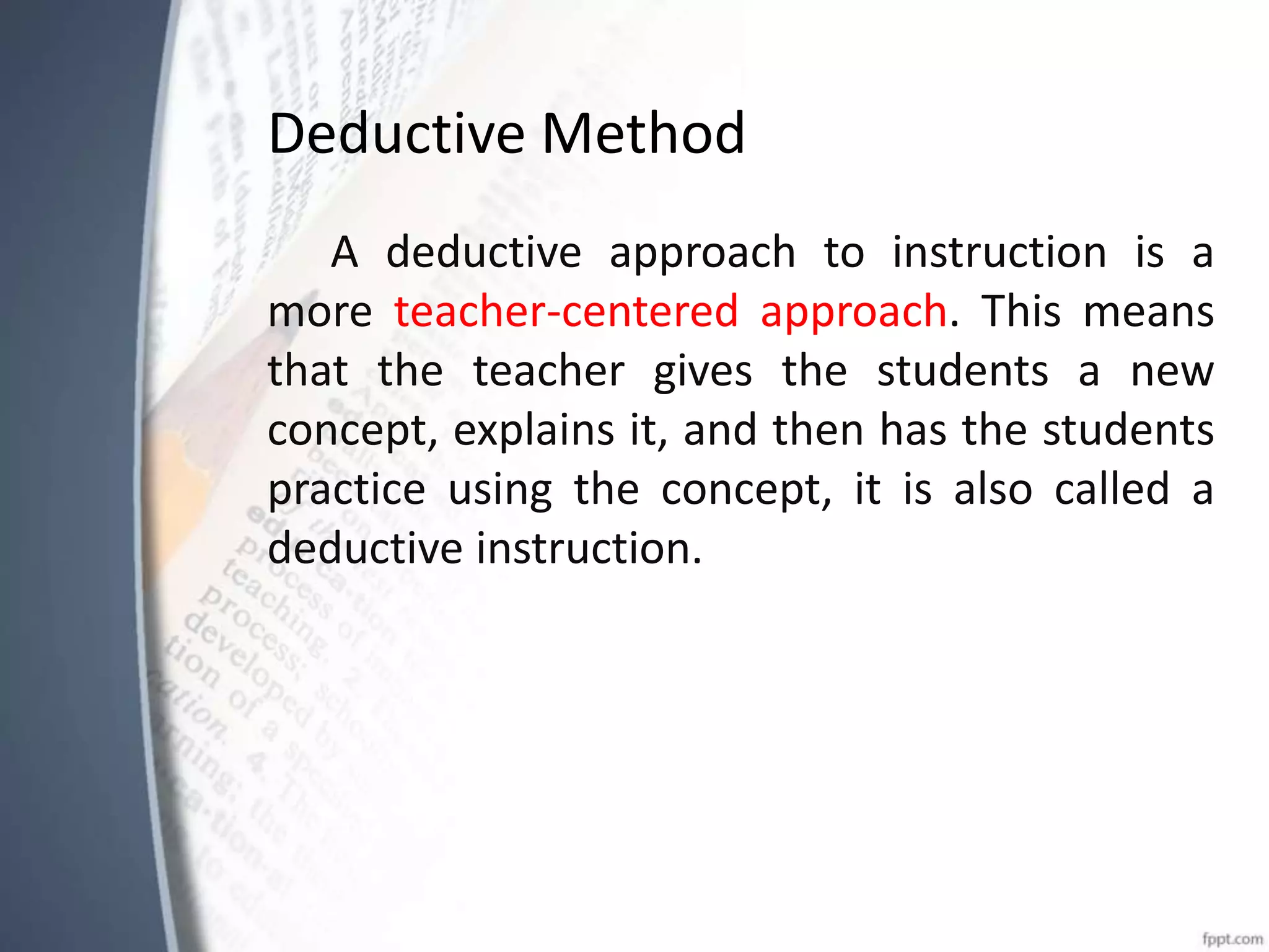 Inductive vs Deductive Method | PPTX