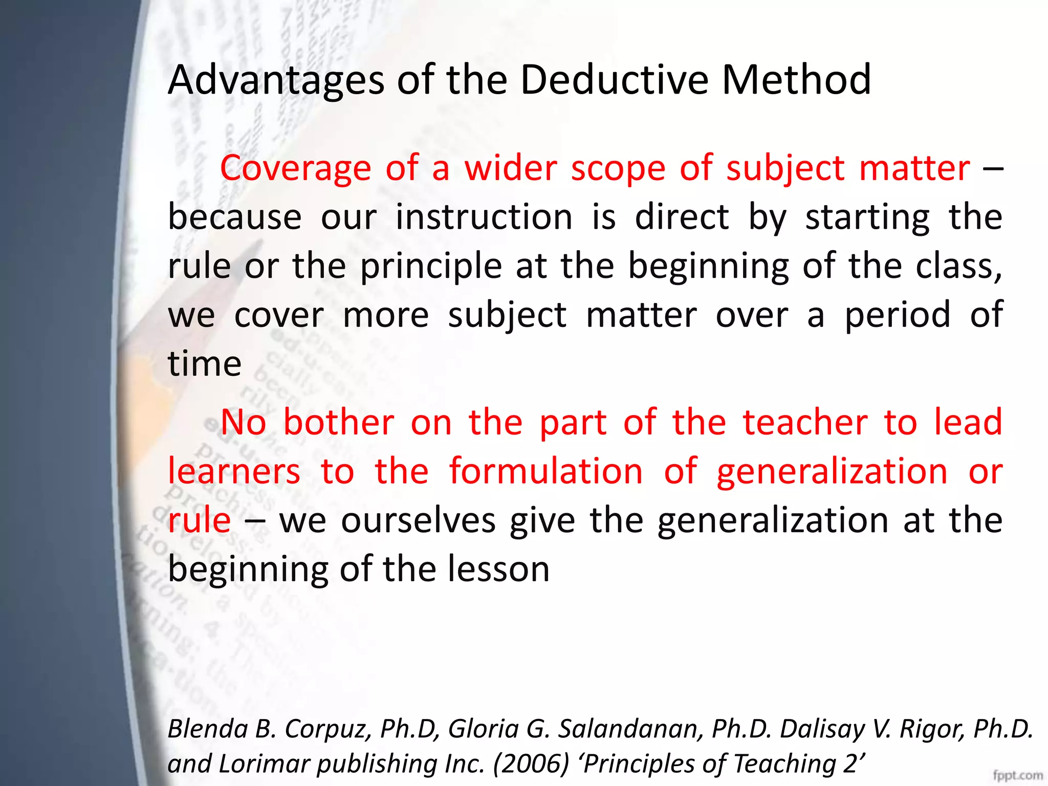 Inductive vs Deductive Method | PPTX