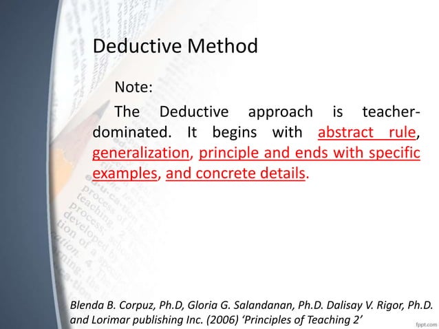Inductive vs Deductive Method | PPTX