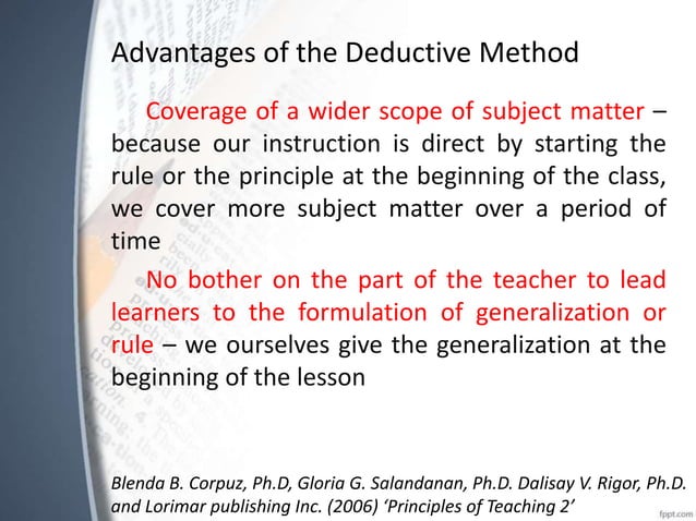 Inductive vs Deductive Method | PPTX