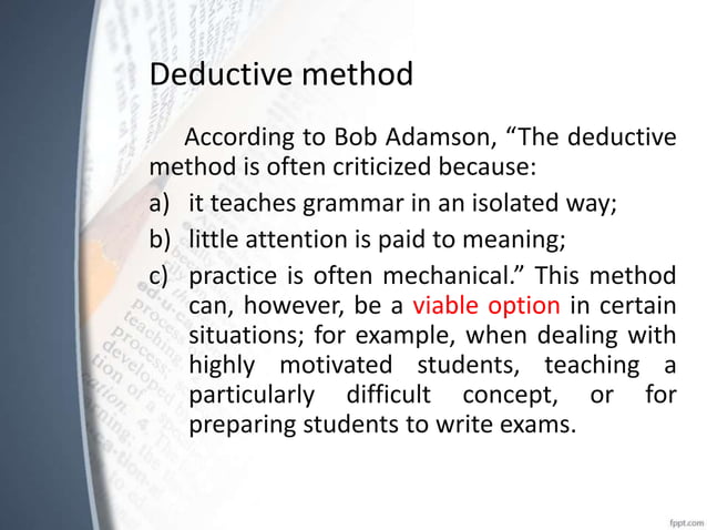 Inductive vs Deductive Method | PPTX