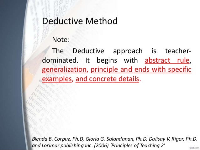 Inductive vs Deductive Method