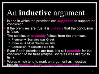 Inductive vs deductive reasoning | PPT