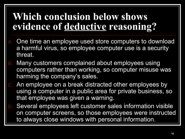 Inductive vs deductive reasoning | PPT | Science