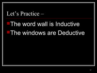 Inductive vs deductive reasoning | PPT