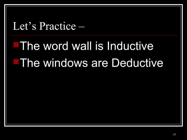 Inductive vs deductive reasoning | PPT | Science