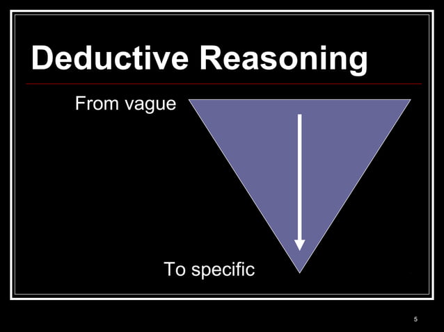 Inductive vs deductive reasoning | PPT | Science