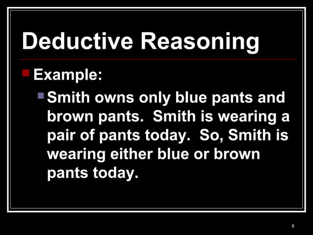 Inductive vs deductive reasoning | PPT | Science