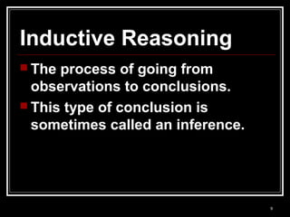 Inductive vs deductive reasoning | PPT