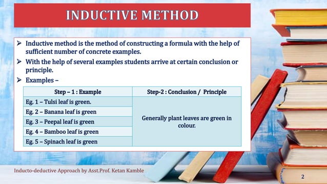 Inducto deductive approach | PPT
