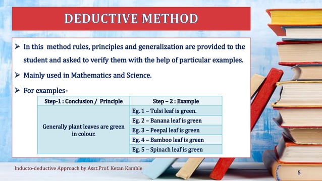 Inducto deductive approach | PPT