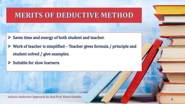 Inducto deductive approach | PPT